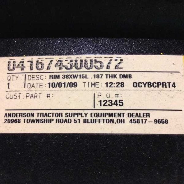NEW JOHN DEERE DOUBLE BEVEL RIM 15X38 - R41846 - Anderson Tractor Inc.